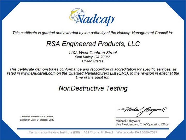 Quality - RSA Engineered Products LLC
