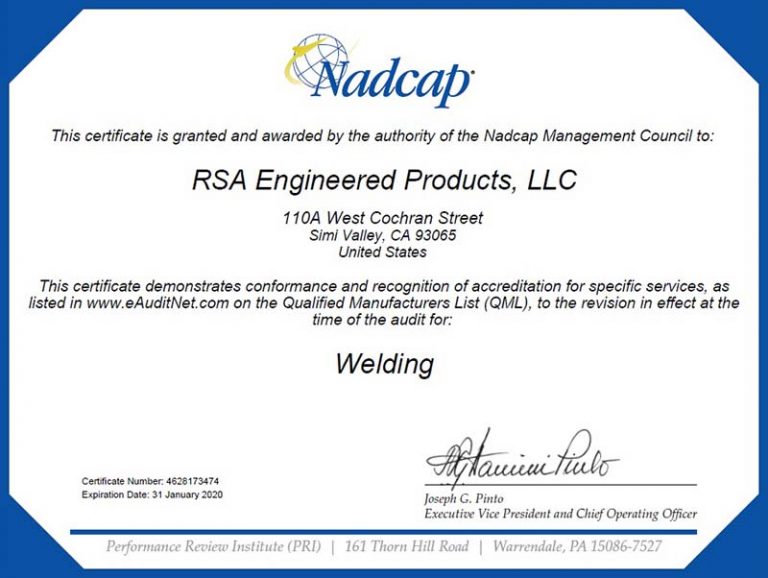 Quality - RSA Engineered Products LLC