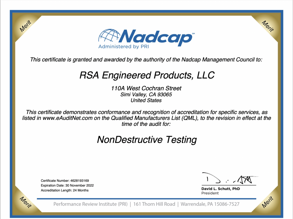 Quality - RSA Engineered Products LLC