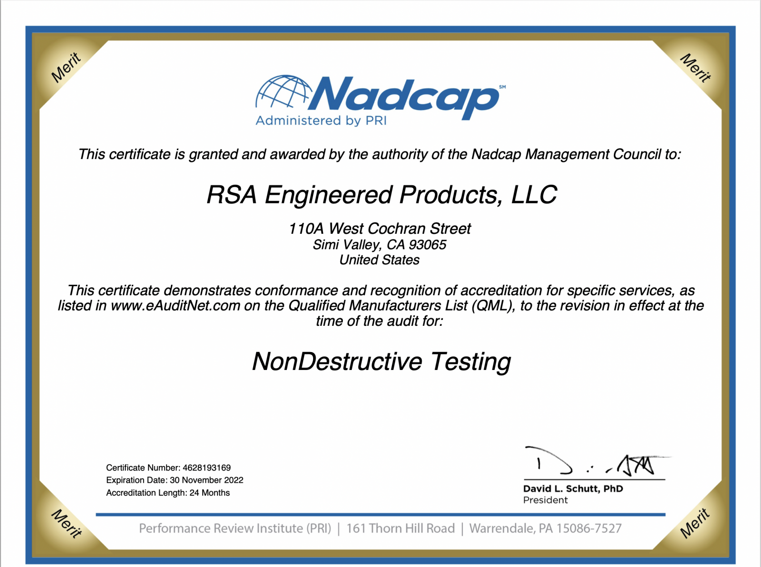 Quality - RSA Engineered Products LLC
